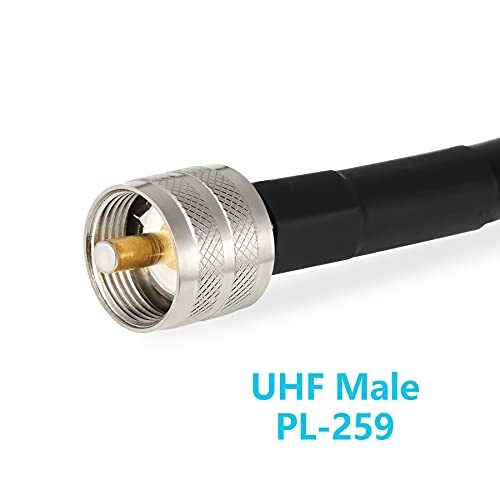 15 ft PL259 to SO239 S-MR400 Extension Cable 50 Ohm UHF Male to Female ...