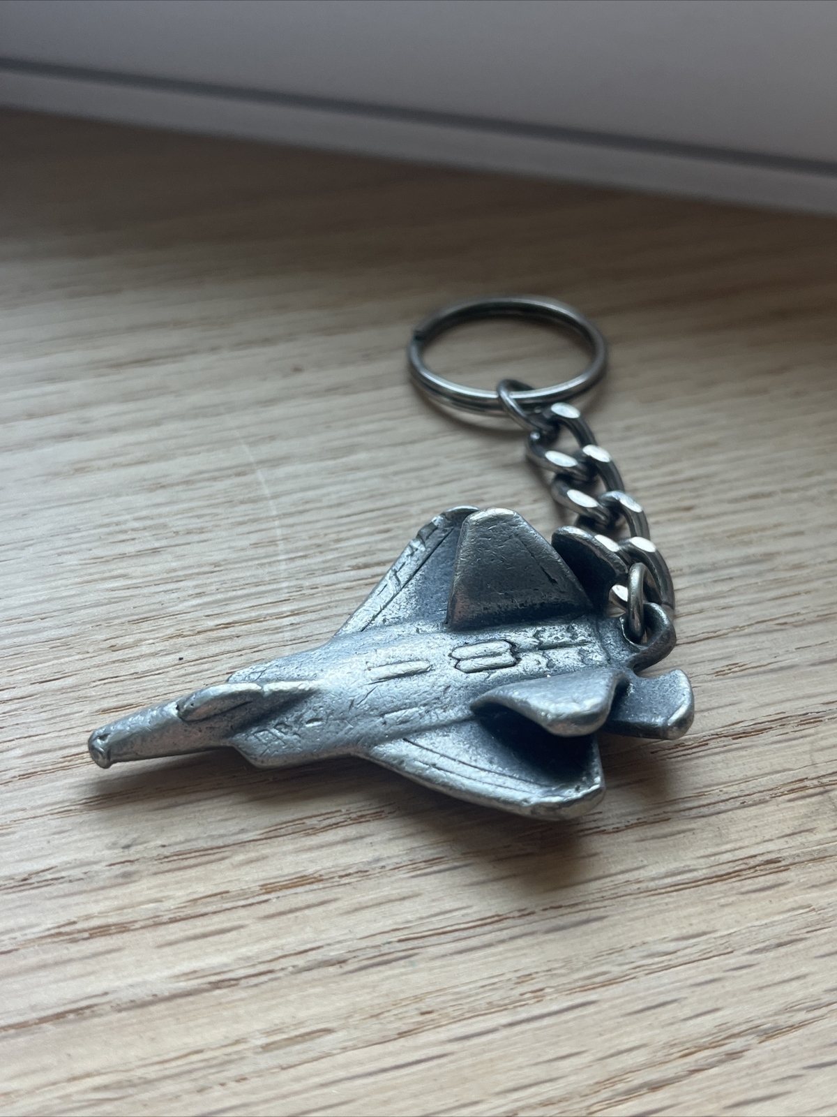 Vintage F35 Fighter Jet Plane Keyring Beautiful Pewter 3D Keychain ...