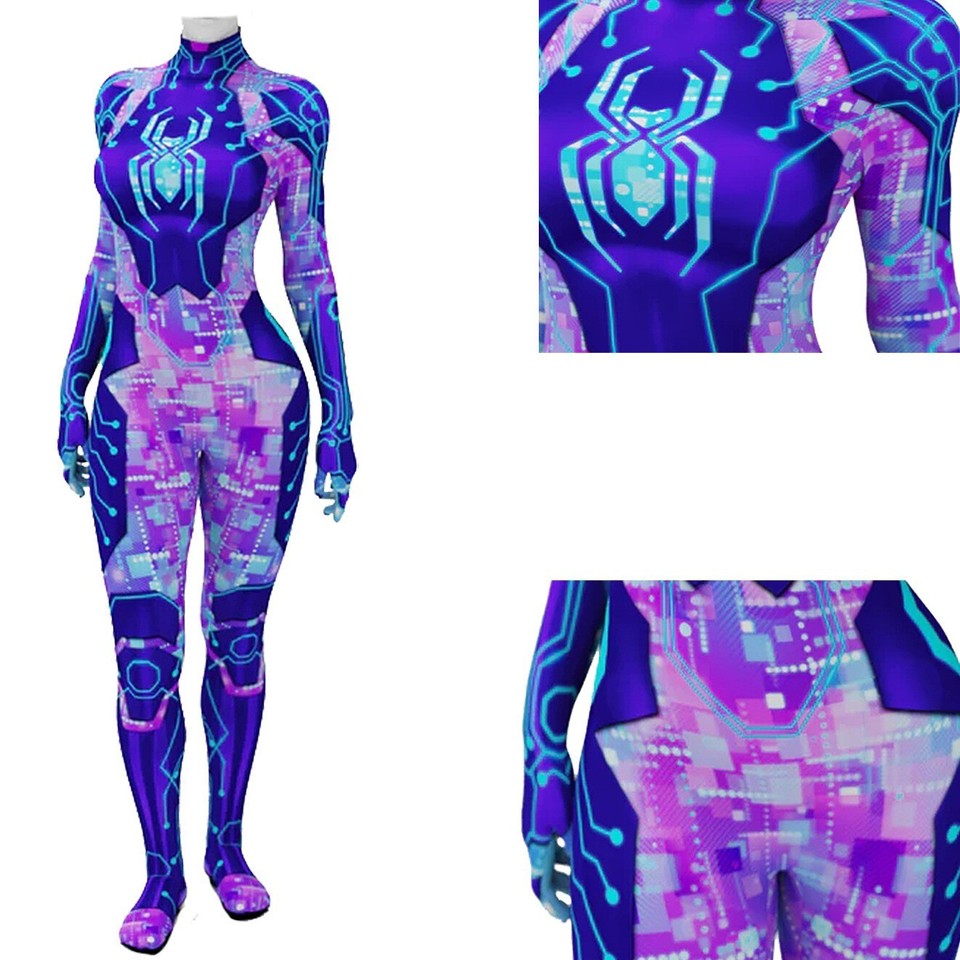 Spider-Woman Jumpsuit Spider-Byte Bodysuit 3D Suit Cosplay Costume Halloween UK | eBay UK