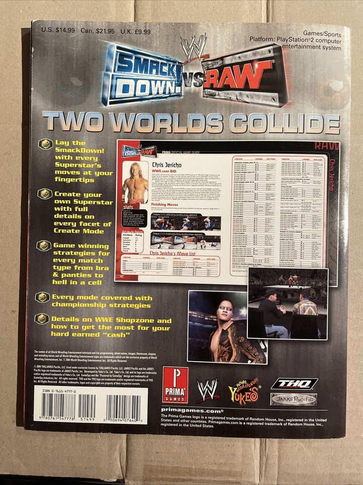 WWE Smackdown Vs Raw: Official Game Strategy Guide New | eBay