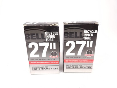 2 Bell Bicycle Inner Tubes 27" X 1 1/8-1 1/4" Standard Valve Schrader ...