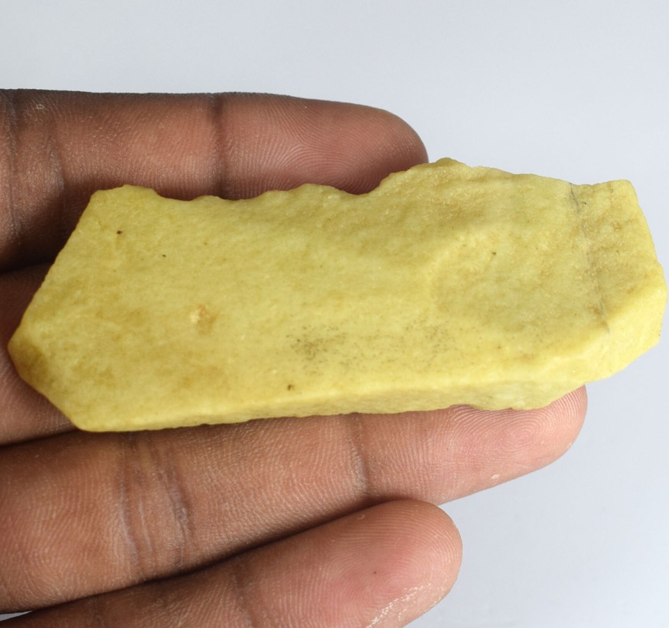 Yellowish Green Serpentine Natural Untreated 110.35 Ct Gemstone Rough ...