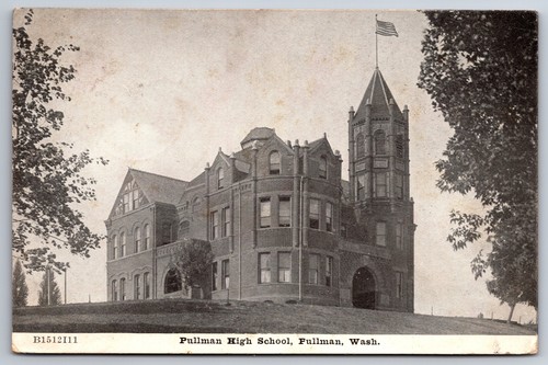 Pullman Washington~Pullman High School Building~1909 Postcard | eBay