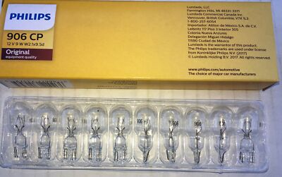 10 Phillips 906 Cp Original Equipment Automotive Miniature Light Bulbs ...