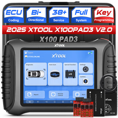 XTOOL X100PAD3 V2.0 OBD2 Scanner ECU Coding &Key Programming Diagnostic ...