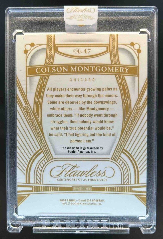 2024 Panini Flawless Colson Montgomery Diamond Gem #24/25 White Sox | eBay