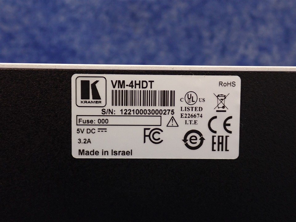 Kramer VM-4HDT 1:4 UHD 4K HDMI over HDBaseT Distribution Amplifier (G82) | eBay