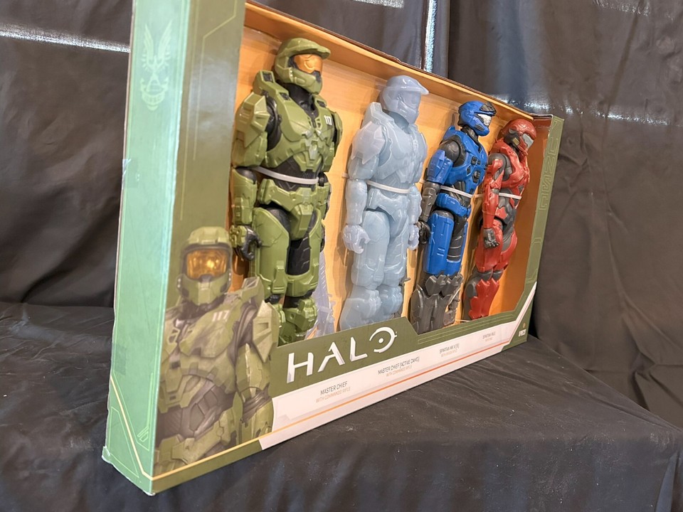 HALO UNSC 4 PACK Master Chief Active Camo Spartan MK V Vale 12" Figures ...