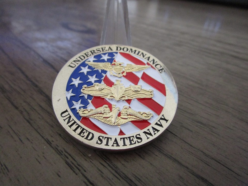 USN Undersea Dominance Adaptive Methods Detect Display Defend Challenge Coin | eBay