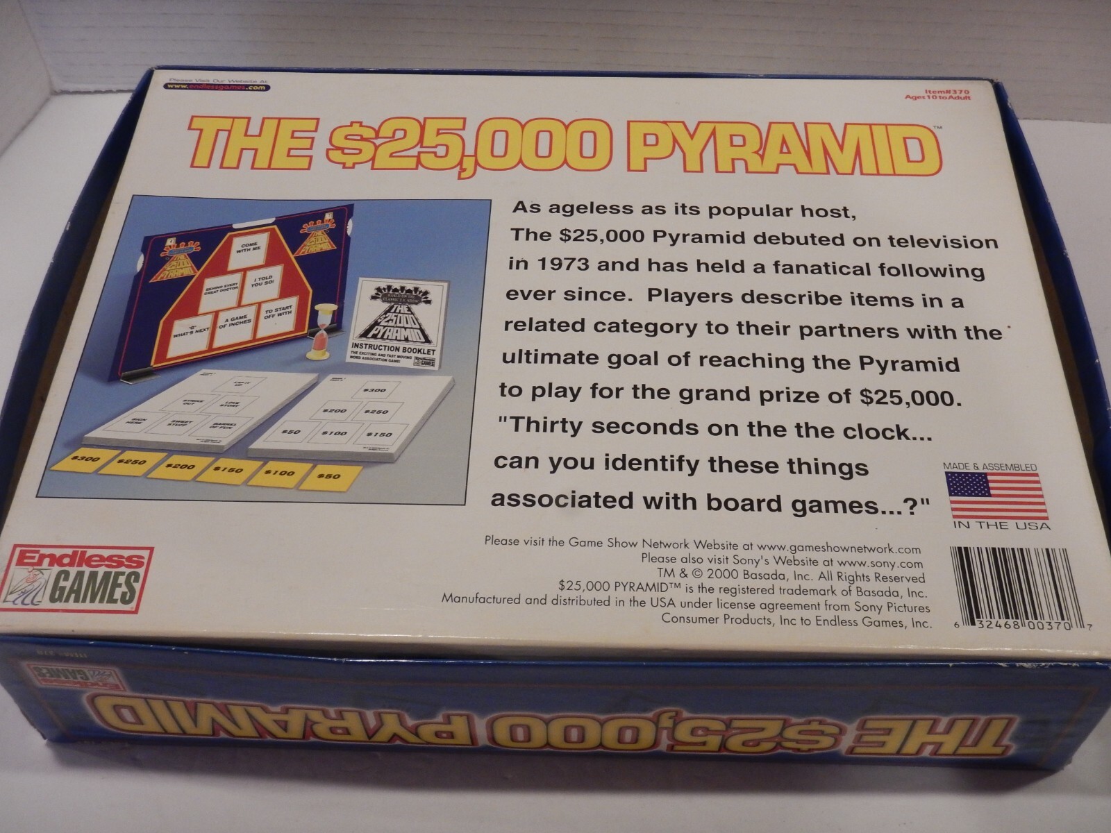 Endless Games THE $25,000 PYRAMID Board Game Classic TV Show COMPLETE ...
