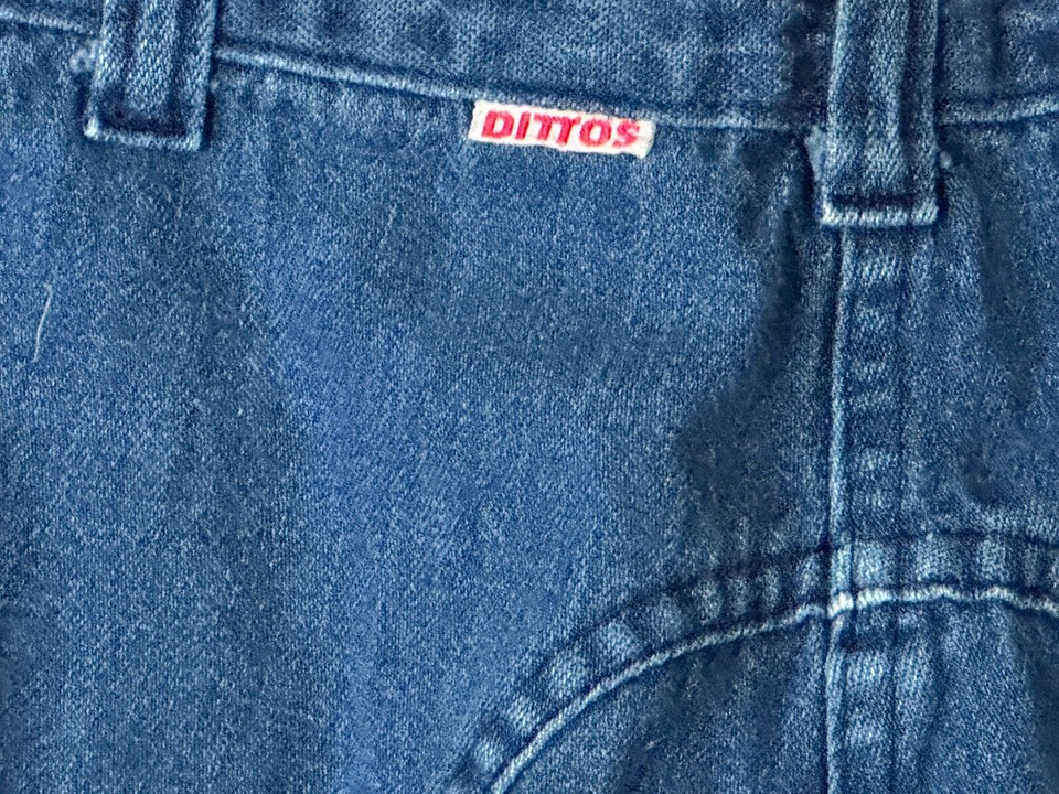 Vintage 70s DITTOS Straight SADDLEBACK Blue Jeans Pants Girls Kids 20 ...