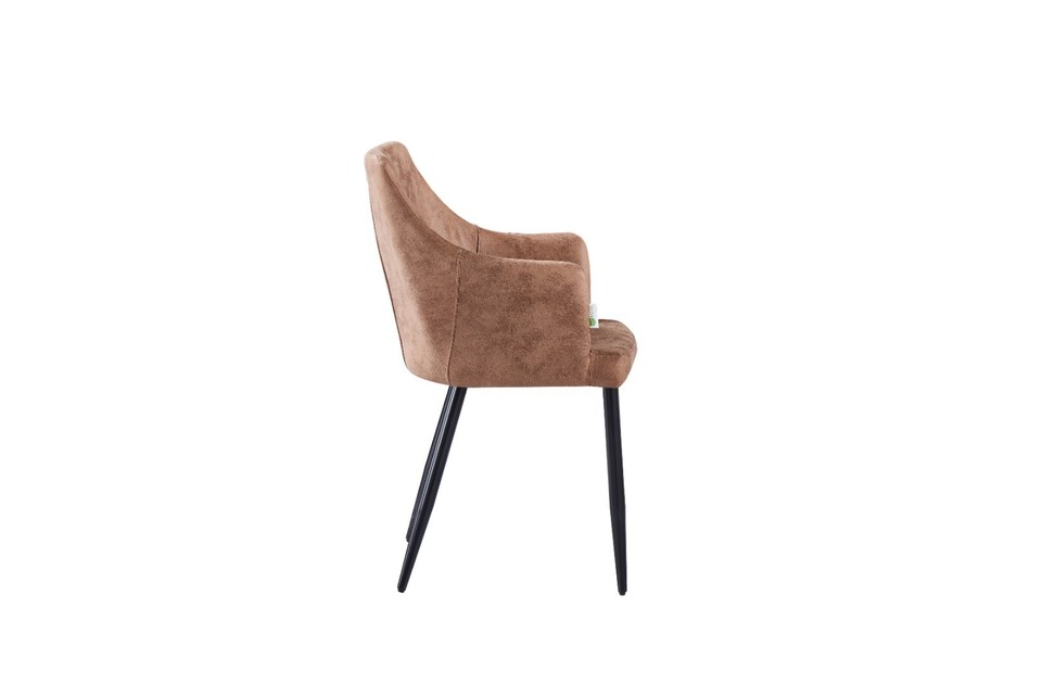 Single Dining Chairs upholstered Padded Seat Metal Legs Dining Room ...