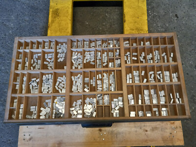 Letterpress Font TYPE ( 30 Point Garamond ) w/ California Job Case AS ...