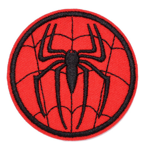 Spiderman Logo 3" Round Iron/Sew On Embroidered Patch | eBay