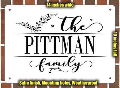 Pittman Family Decorative Metal Door or Wall Plaque (Style 2) | eBay