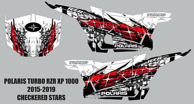 POLARIS TURBO RZR XP 1000 2015 2016 2017 2018 2019 Graphic decals hood ...