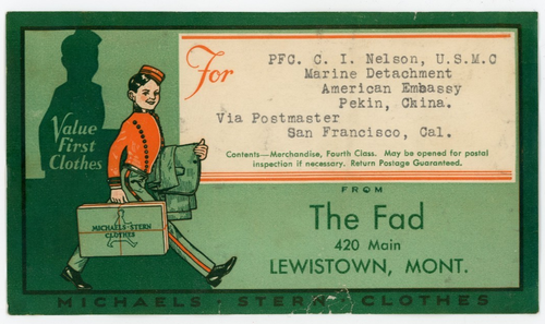 1920s-30s The Fad Michaels Stern Clothes Shipping Label F182 | eBay