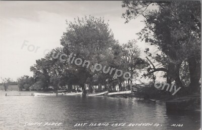 Ruthven, IA: RPPC Smith Place Lost Island Lake, Vintage Iowa Real Photo ...