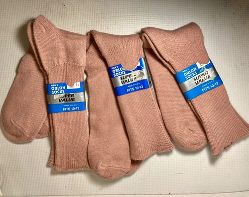 Vintage Men’s Dress Socks Orlon Socks 10-13 K-mart Mauve 3 Pair ...