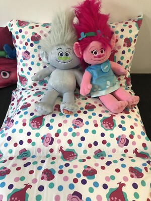 Trolls Cupcake Design Camping Sleepover Movie Night Pillow Bed cover ...