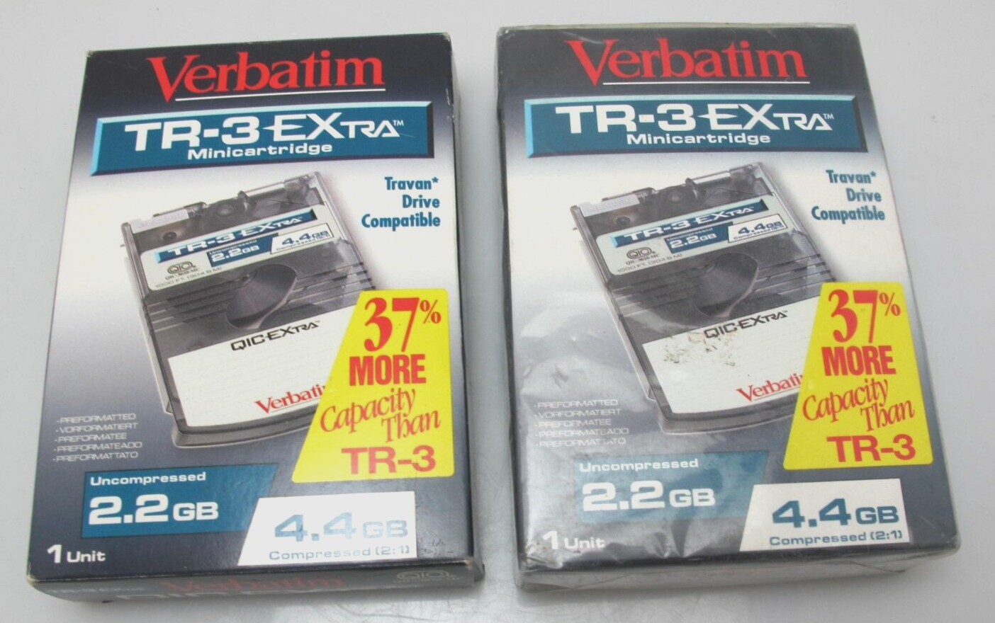 Lot of 2 Box Verbatim TR-3 Extra 2.2/4.4 GB Mini Minicartridge ...