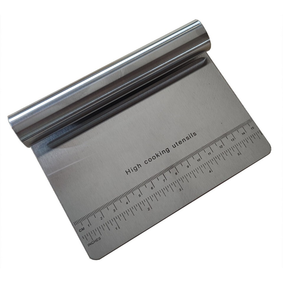 Stainless Steel Pizza Dough Scraper Cutter Kitchen Flour Pastry Cake ...