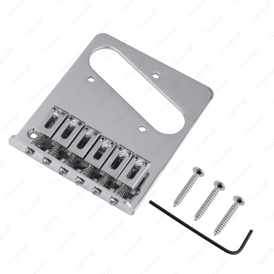 Chrome 6-Saddle Modern Tele Bridge Assembly For Fender Telecaster ...