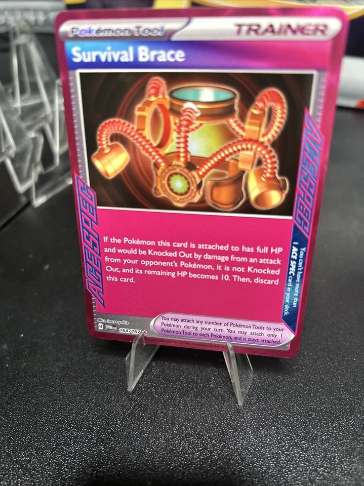 Pokemon -Survival Brace - 164/167 - Ace Spec Rare - Twilight Masquerade ...