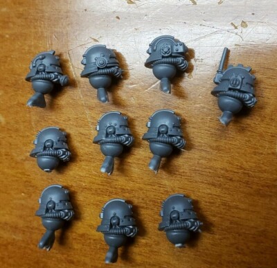 Warhammer 40k AdMech Skitarii Bits:SVR Vanguard Ranger Helmet Heads x10 | eBay