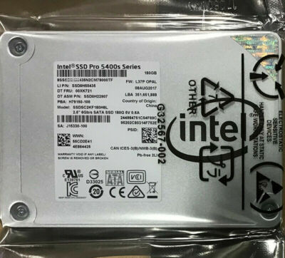 Intel SSD Pro 5400s Series 180 GB 180GB 2.5" SATA3 Solid State Drive | eBay