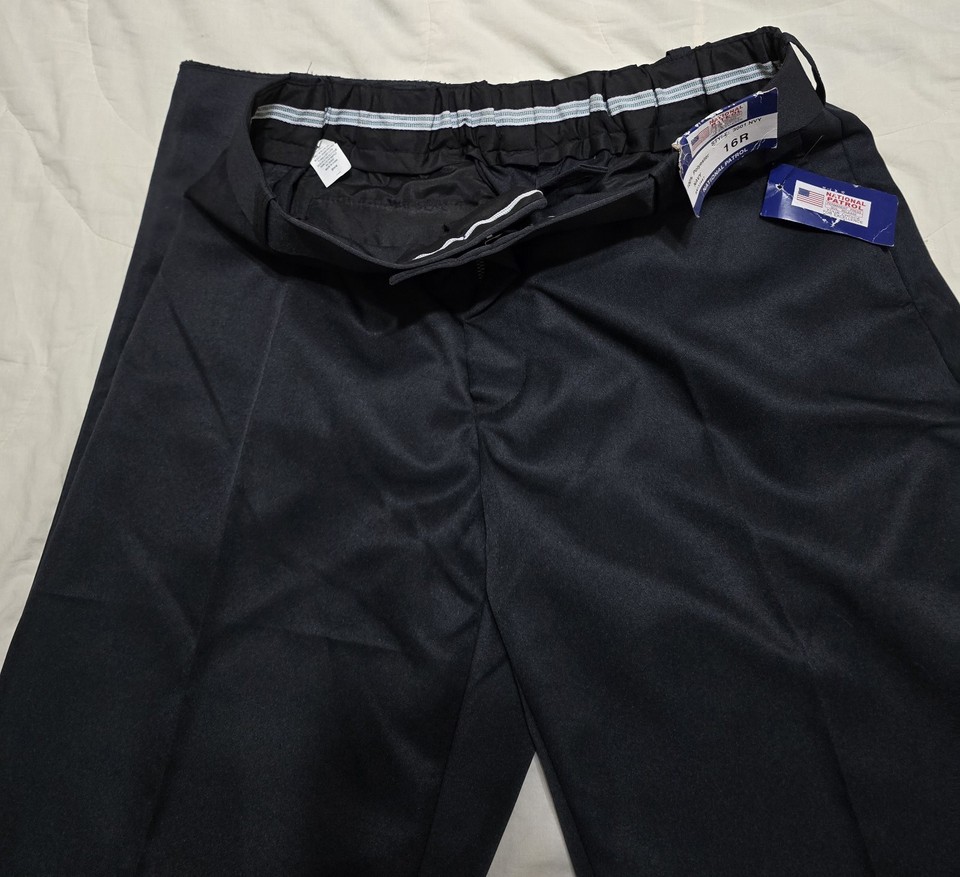 National Patrol NWT Womens Navy Blue Uniform Pants Size 16R Unhemmed ...