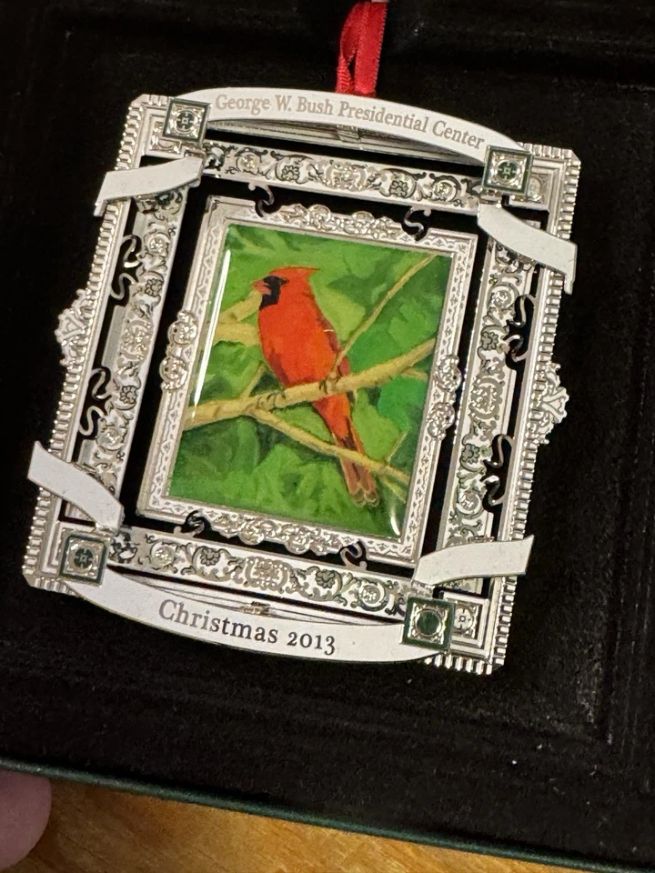2013 George W Bush CARDINAL Painting Christmas Tree Ornament | eBay