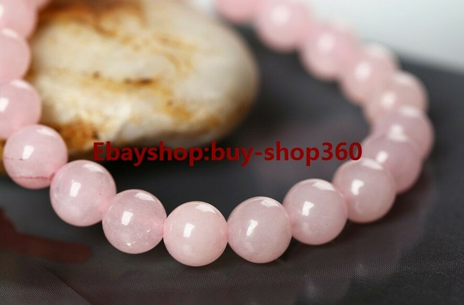 Natural 6/8/10/12mm Pink Quartz Round Gemstone Stretch Bracelet 7.5" | eBay