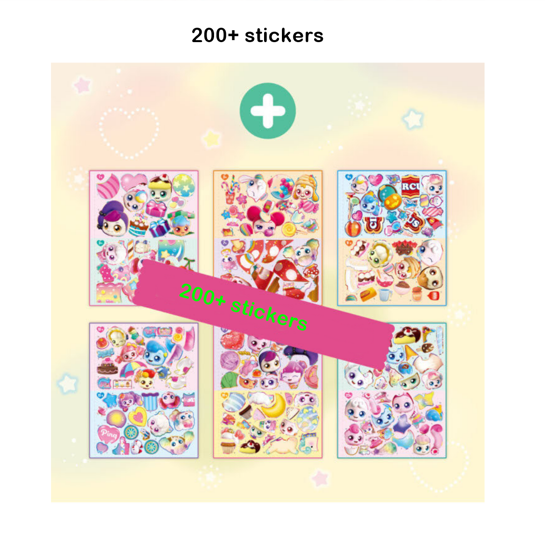1+1 Stickers ART Book Catch Teenieping Each 12 Designs 6 Sticker Sheets ...