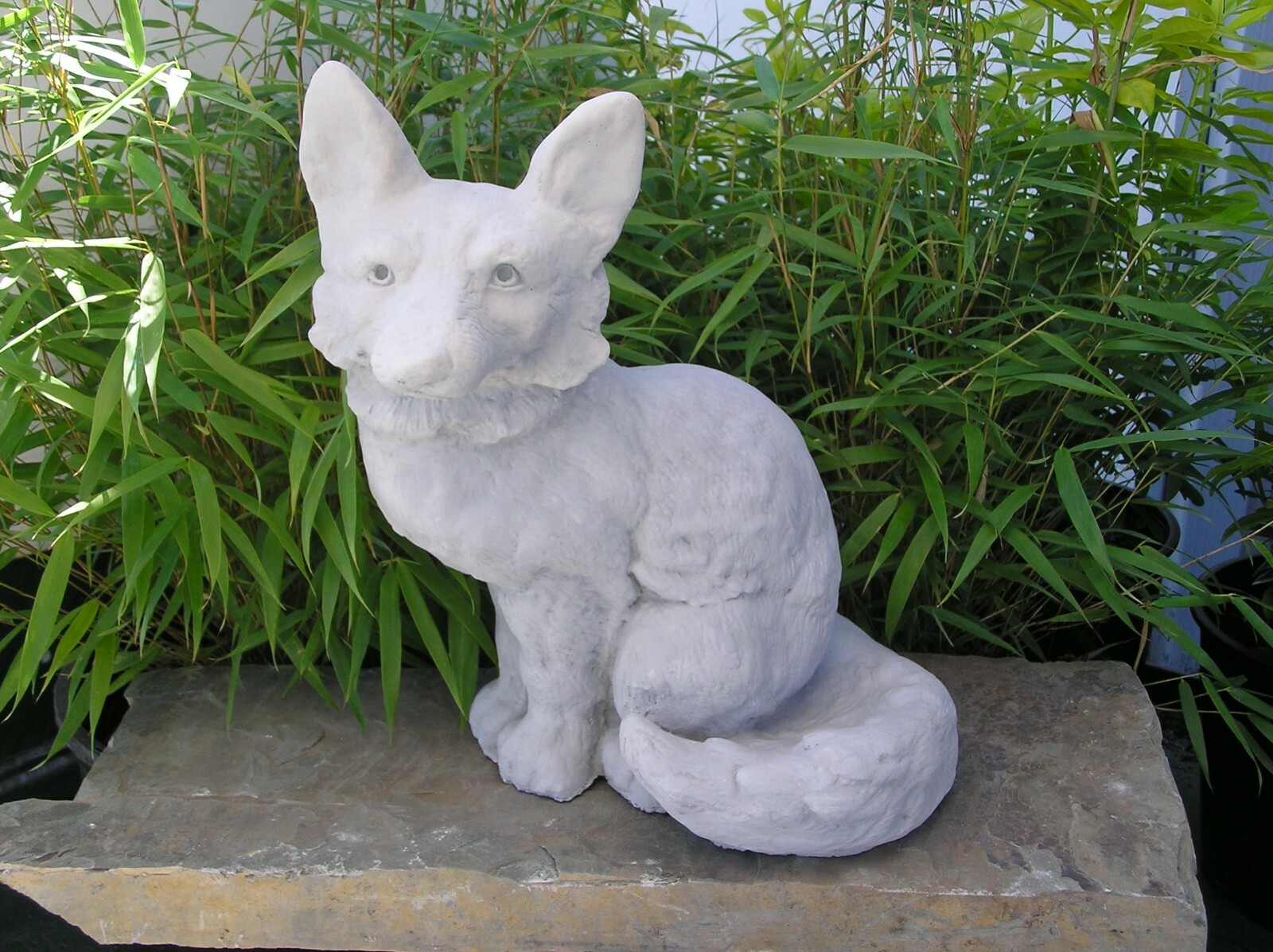 Cast Stone Cement Fox Outdoor Garden Statue | eBay