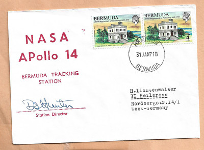 APOLLO 14 LAUNCH JAN 31,1971 NASA BERMUDA TRACKING STA SPACE COVER NASA ...