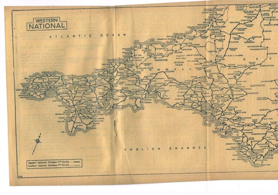 Western National Omnibus Co Ltd: Bus timetable: S Devon & Cornwall ...