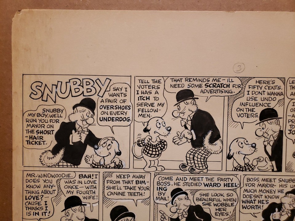SNUBBY Sunday Comic Strip Original Art 1942-1956 MAL EATON Run For ...