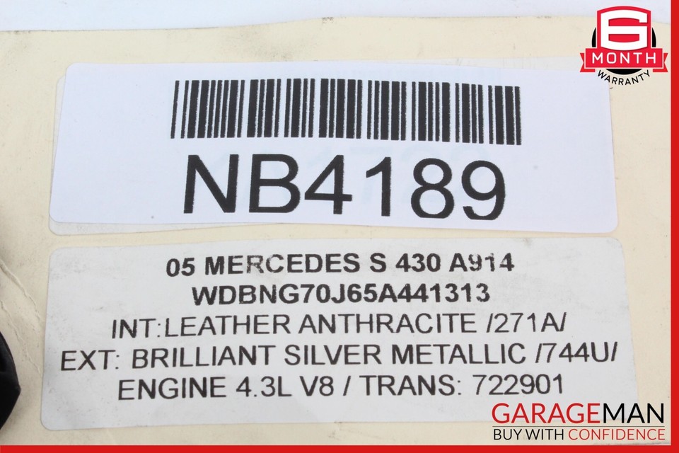 03-06 Mercedes W220 S430 ABS PML Control Electronic Stability Unit ESP ...