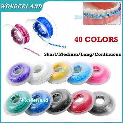 15FT Elastic Power Chains Dental Orthodontic Rubber Braces Band Short ...