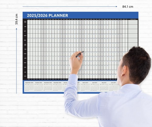 2025 - 2026 A1 Academic Mid Year Wall Planner Calendar Home Office Work ...