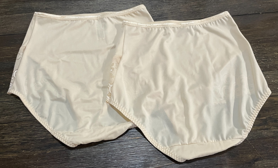 Bali 2-pack lace panties briefs BEIGE 8054 Firm Control Shaping hipster ...