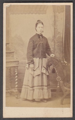 Standing woman crucifix jacket & couch CDV by James Tulley Sheffield ...