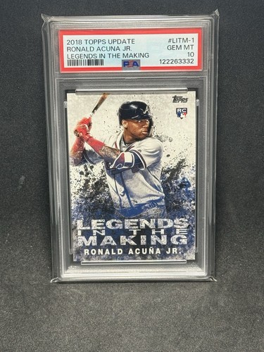 2018 Topps Update Legends in the Making Ronald Acuna Jr PSA 10 Rookie ...