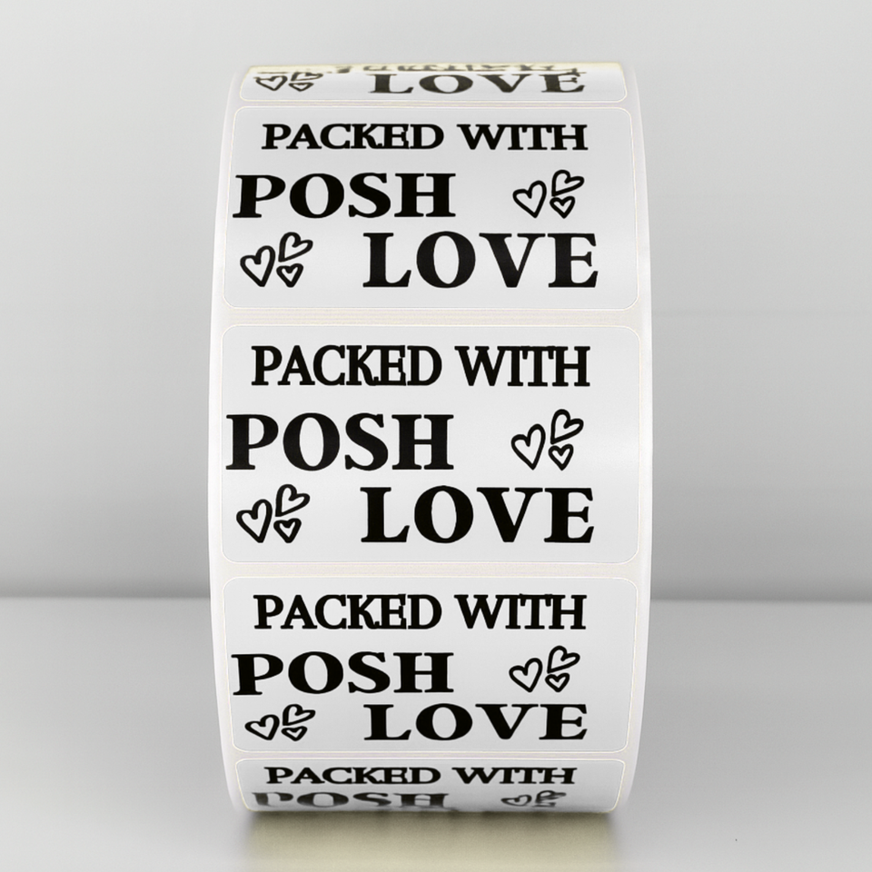 poshmark Packed With Posh Love Stickers - 50 Red Heart Labels for ...