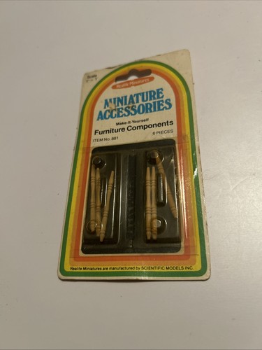 Vintage Real-life Miniatures 1” scale dollhouse kit wood spindles Item ...