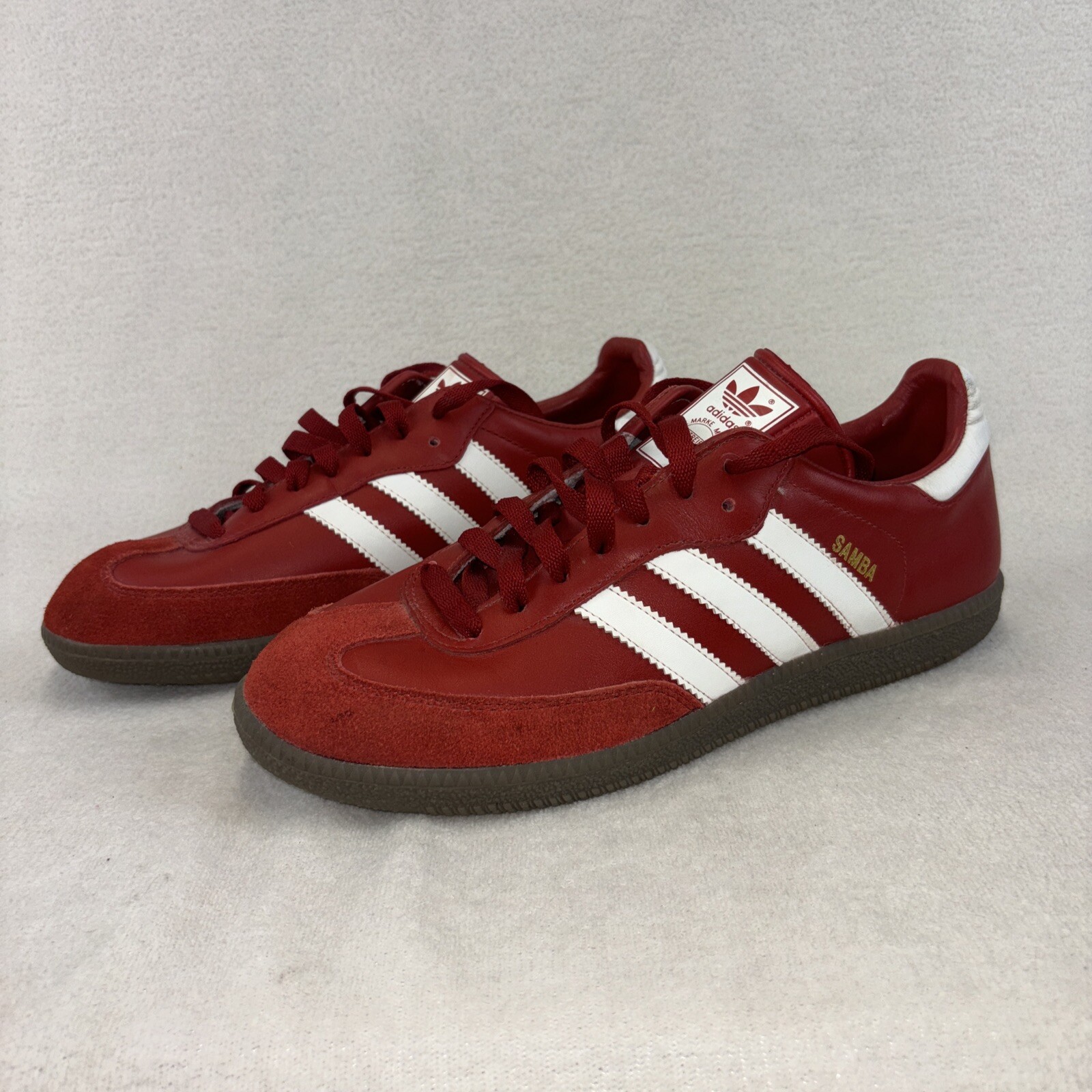 Rare Vintage 2002 Adidas Samba OG Red Mens Size 9 - Gem