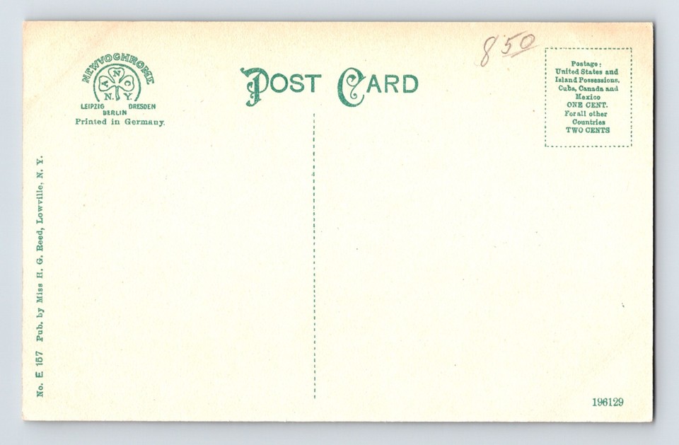 Postcard New York Lowville NY Opera House Town Hall Octoroon 1910s ...