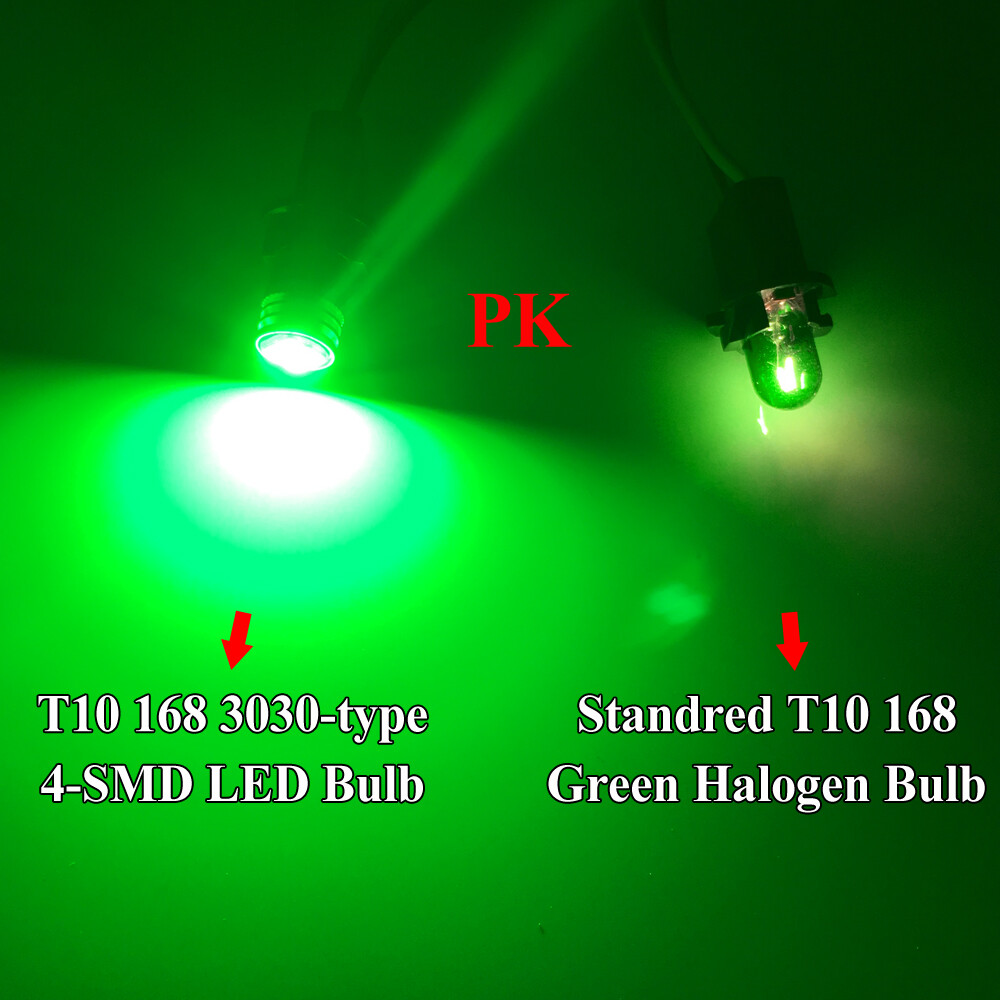 2x Bright Green 168 194 2825 W5W 2821 T10 SMD LED Bulbs Car Truck ...