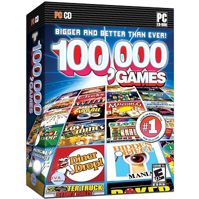 100,000 Games - Windows PC Game Collection on 3 CD-ROMs - Trusted eBay ...